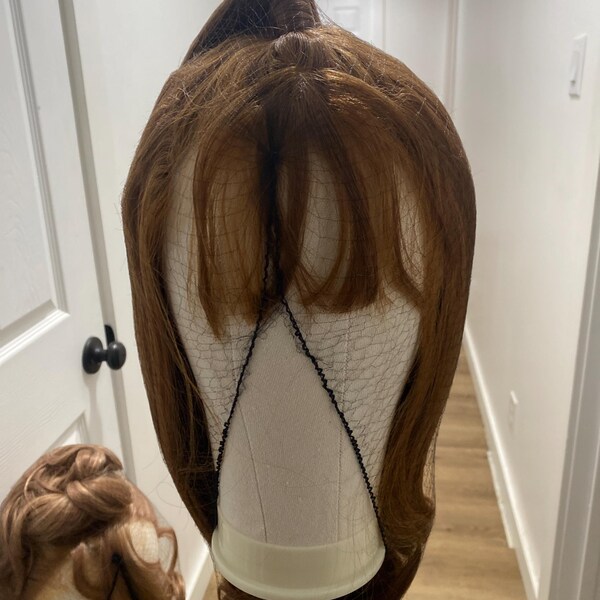 35 Inch Black Lace Front Wig: Custom Hairline, Long Synthetic Hair - Etsy