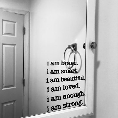 Motivational Mirror Decal Mirror Sticker Bathroom Decor Positive ...