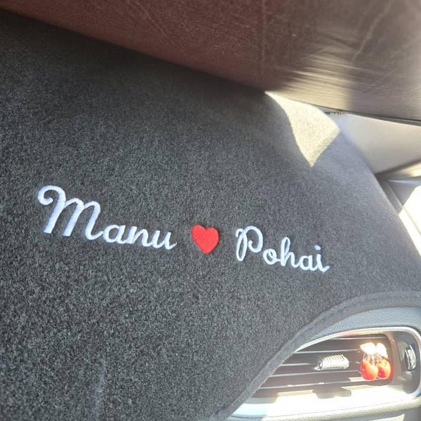 Dash Cover Embroidery Add-on for Custom Dashboard Cover Orders ...