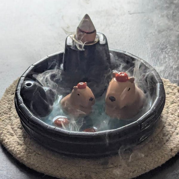 Adorable Capybara Backflow Incense Burner - Relaxation Essential for ...