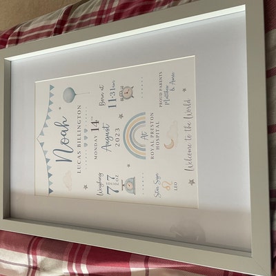 New Baby Personalised Print Birth Details Gift Keepsake Print New Baby ...