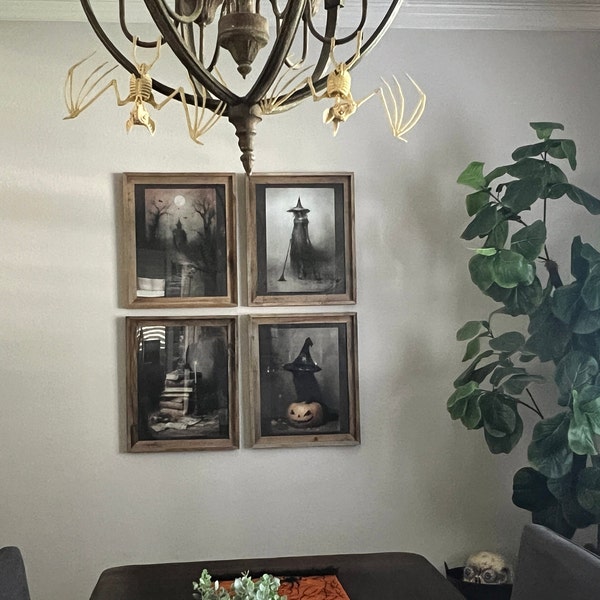 PRINTABLE Halloween Vintage Print, Haunted House Wall Art, Dark ...