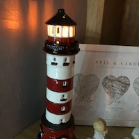 Handmade Ceramic Lighthouse Lindesnes, Tiny Clay Lighthouse, Miniature ...