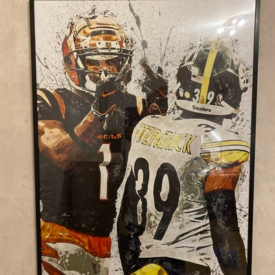 Ja'marr Chase Poster, Minkah Fitzpatrick, Cincinnati Bengals, Wall Art ...