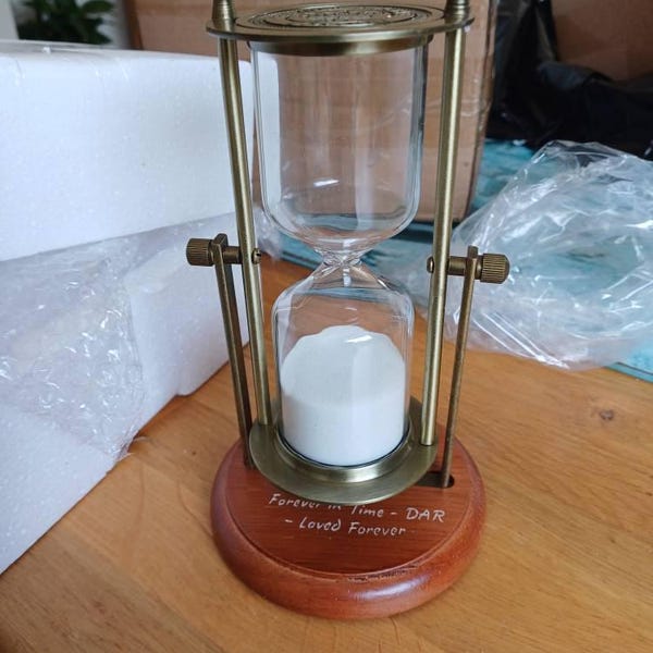 Custom Engraving Geometry Rotatable 15/30/ Hourglass - Metal Sand Timer ...