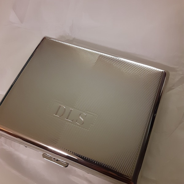 Custom Engraved Cigarette Case Personalized Double Sided 100s Textured ...