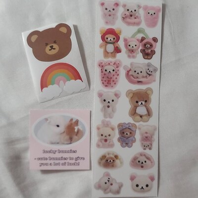 Cuteness Overload Sticker Sheet Korean Stationery, Cute Kpop Photocard ...