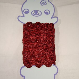 5 Yards Red Metallic Rick Rack Trim, Red Trim, Ric Rac Trim, Metallic ...