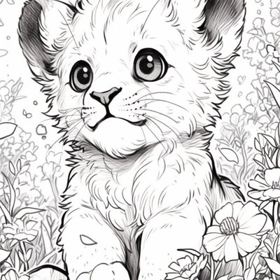 Coloring Page, for Children, Baby Rabbits - Etsy