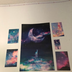 Art Postcard Set 4 Custom Art Postcards, Personalized Illustrated ...