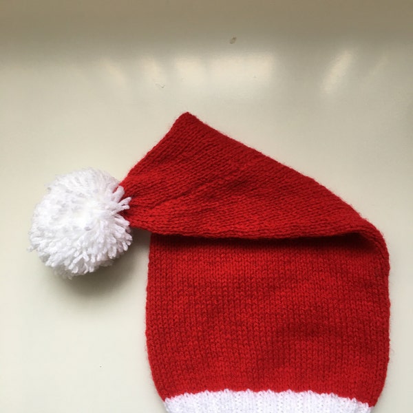 Santa Hat - Baby + Child Sizes - Knitting Pattern/diy Instructions ...