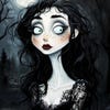 Digital Tim Burton Style Custom Portraits, Custom Halloween Portrait ...