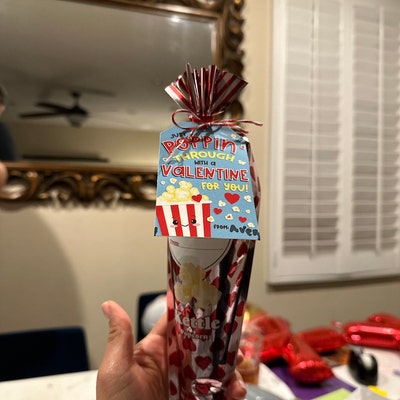 PRINTABLE Just POPPIN' Through With a Valentine for You Popcorn Tag ...