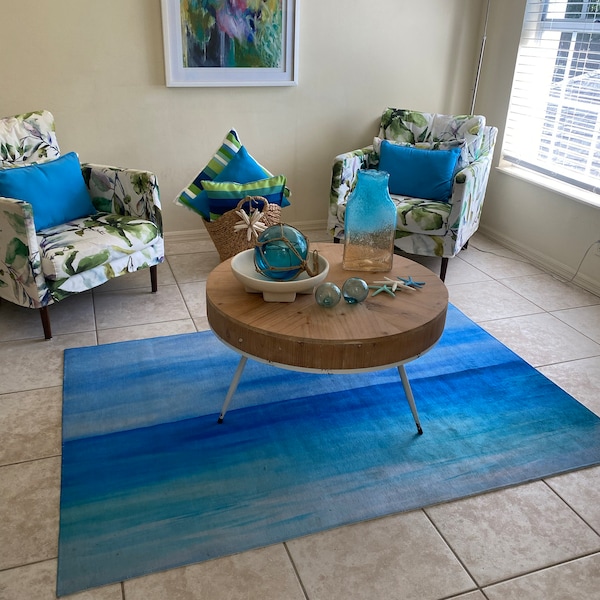 Sand Dollar Sea Shell Coastal Design Indoor Area Rugs of My Art. - Etsy