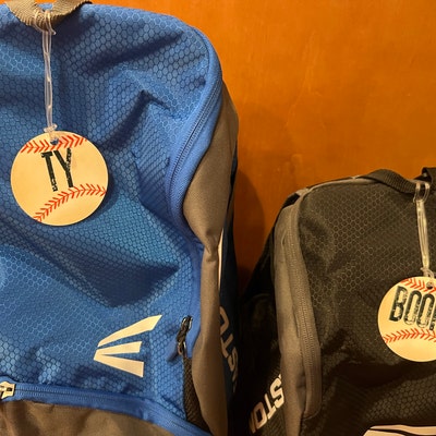 Baseball Bat Bag Name Tag Personalized Sports Bag Tag Custom Baseball ...