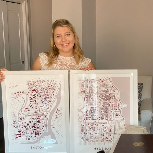 STATE COLLEGE PENNSYLVANIA Map Print / College Town Map Gifts - Etsy