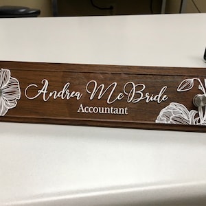 Desk Name Plate Office Supply Personalized Secretary Sign Gift | Etsy