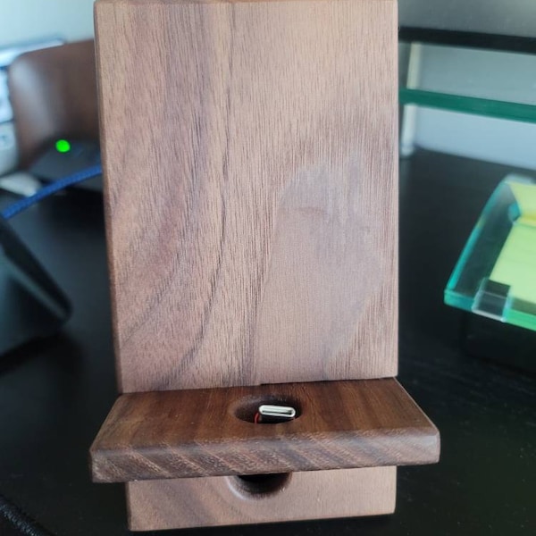 Handmade Solid Wood Phone Stand: Walnut, Maple, Cherry - Free ...