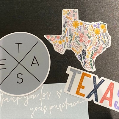 Texas Sticker Pack, Texas Stickers, Texas State Stickers, Texas Flowers ...