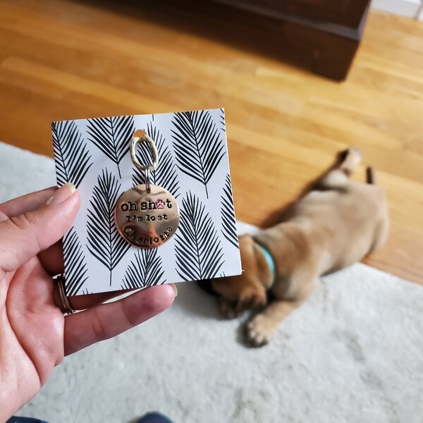 I'm Lost Custom Pet ID Tag Personalize It With Your Dog's Name Mature ...