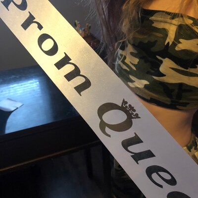 Satin Printed prom Queen Sash for Homecoming Proms, Dances, Parties - Etsy