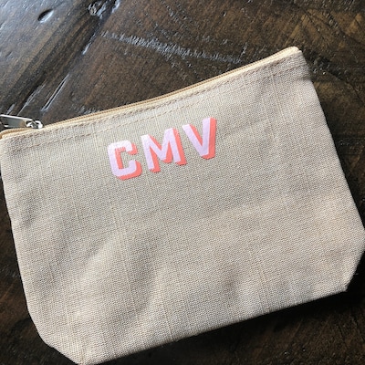 Monogram Tote Bag With Shadow Block Monogram Overnight Tote - Etsy