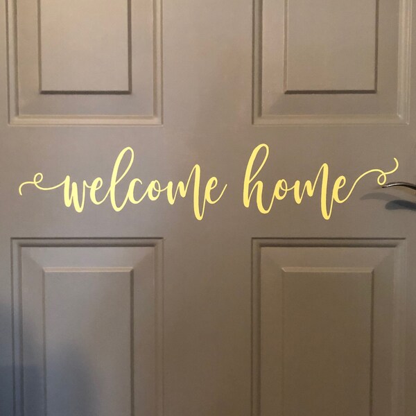 Welcome Home Wall Decal- Welcome Home Decal- Welcome Home Door Decal ...