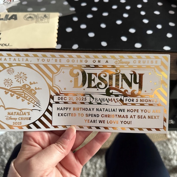 Personalized Gold Foil Concert Ticket With Magnet, Custom Scratch Gift ...