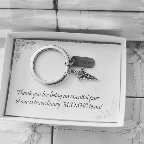Employee Appreciation Gift Keychain, Key Charm Keychain, Employee Gift ...