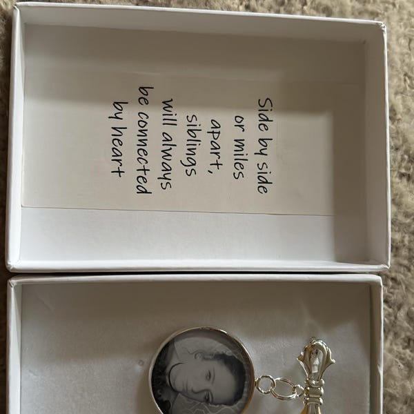 Personalised Memorial Photo Keyring DOUBLE SIDED Bereavement Gift ...