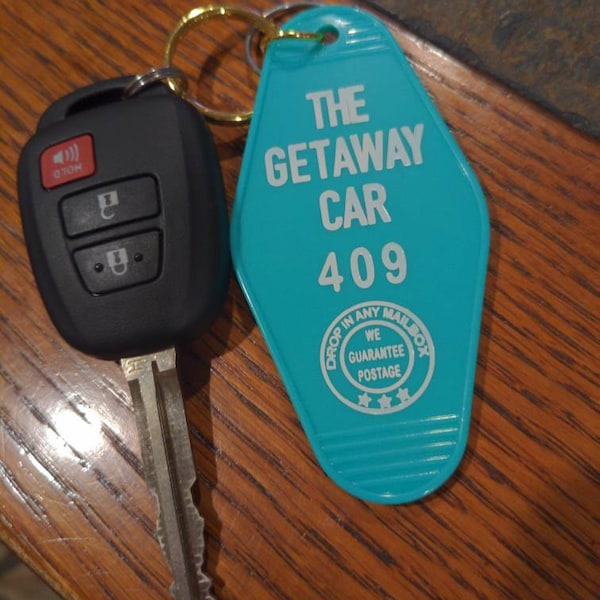 Getaway Car Motel Keychain | Vintage Hotel Tag, Taylor Swift Lyrics - Etsy