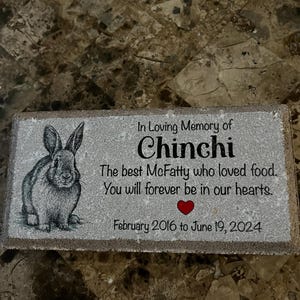 Personalized Horse Pony Memorial Stone. 8x4 Stone Brick. Burial Marker ...
