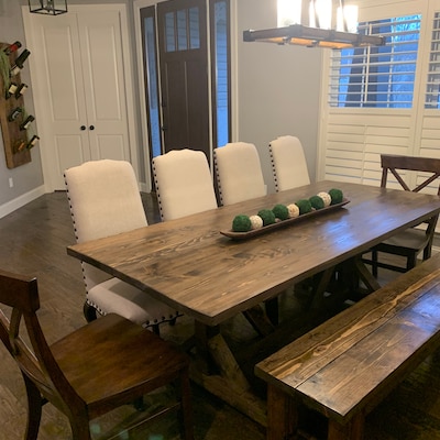 Long Farmhouse Table, Large Farm Table, Rustic Table, Custom Farm Table ...