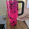 New Stanley 40oz Quencher H2.0 Flint With Hand Painted Pink Daisies - Etsy