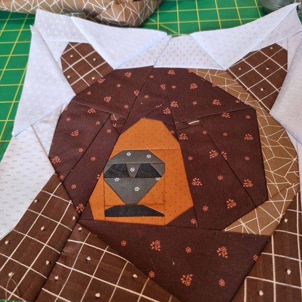 Elephant Fppanimals of Strengthpaper Piecing Quilt Block Pattern - Etsy