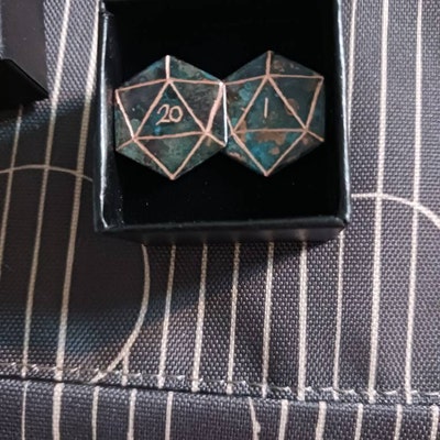Mini D20 Earrings-teal - Etsy