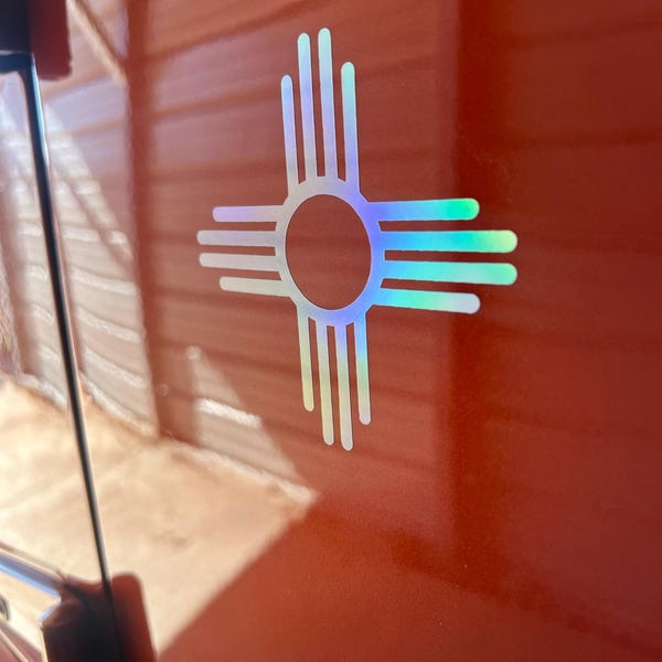 Zia With Roadrunner Vinyl Decal - Etsy