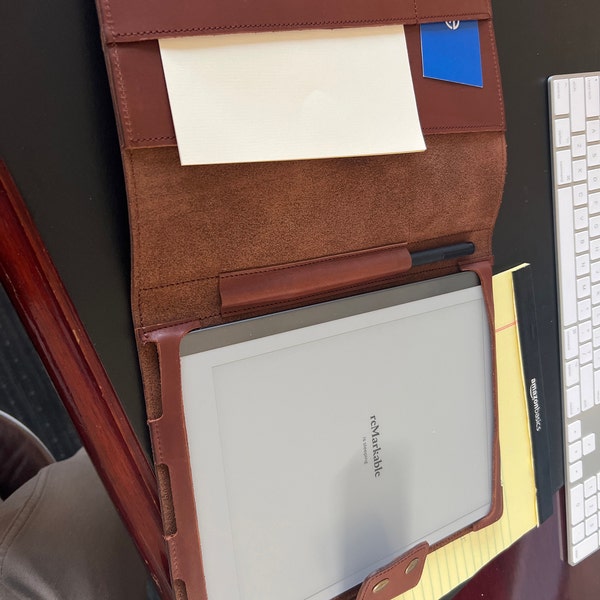 Personalized Leather Case Compatible With Remarkable 2, Gold Embossing ...