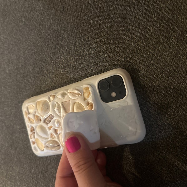 Shades of Brown: Handmade Shell Cell Phone Case/ Seashell Cell Phone ...