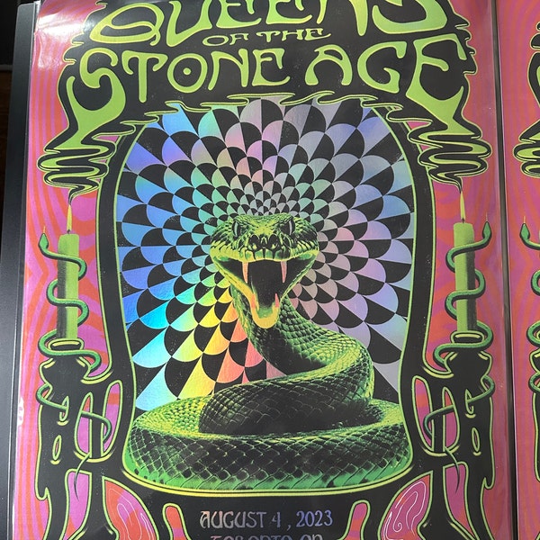 Queens of the Stone Age - Toronto 2023 Show Poster - Official Artist ...