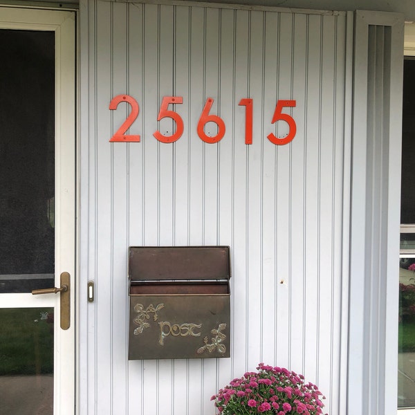 Burnt Orange - Powder Coated Aluminum Numbers With Matching Screws - Etsy