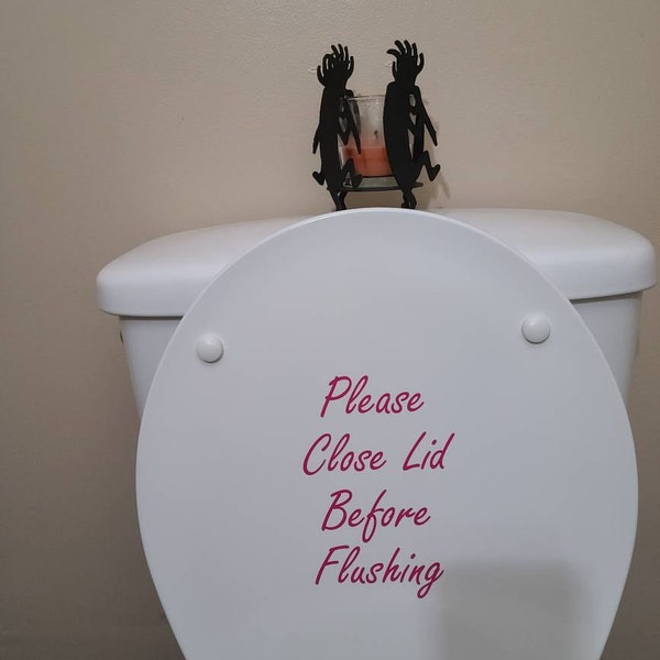 Close the Lid Decal Sign - Bathroom Toilet Decal - Toilet Decal ...