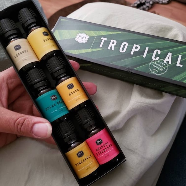Tropical Set of 6 Premium Grade Fragrance Oils - Banana, Coconut ...
