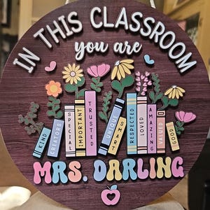 Disco Classroom Door Sign, Groovy Teacher Door Hanger, Back to School ...
