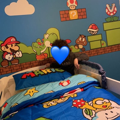 Super Mario Wall Decal Nintendo Wall Mural for Children Room Kids Room ...