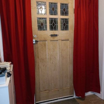 Herringbone Wool Curtains With Brass Snap Buttons, Custom Made Curtains ...