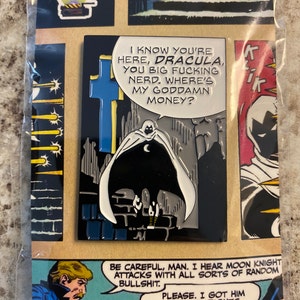 Moon Knight Random Bullshit Go Meme Custom Fan Made Enamel Pin - Etsy