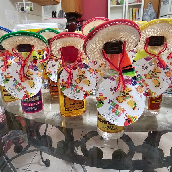 Fiesta Gift Tags Mexican Birthday Party Thank You Stickers Taco Bout ...