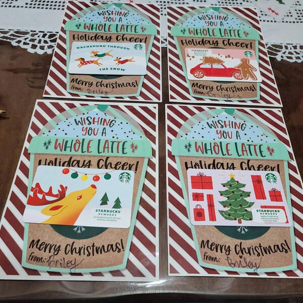 PRINTABLE Wishing You a Whole Latte Holiday Cheer! Merry Christmas ...