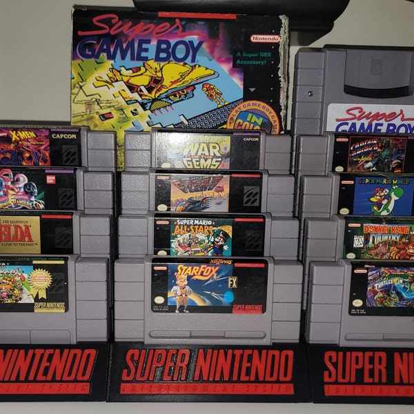 SNES Stacked Game Cartridge Display Stand - Etsy